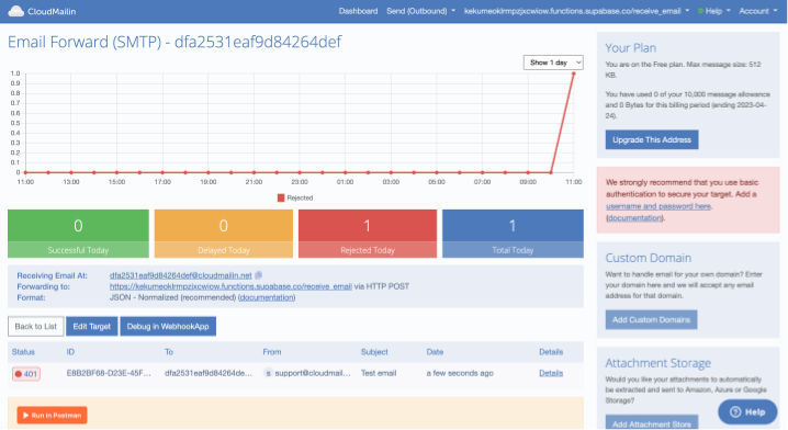 How to Receive Email with Supabase and Typescript - Cloudmailin