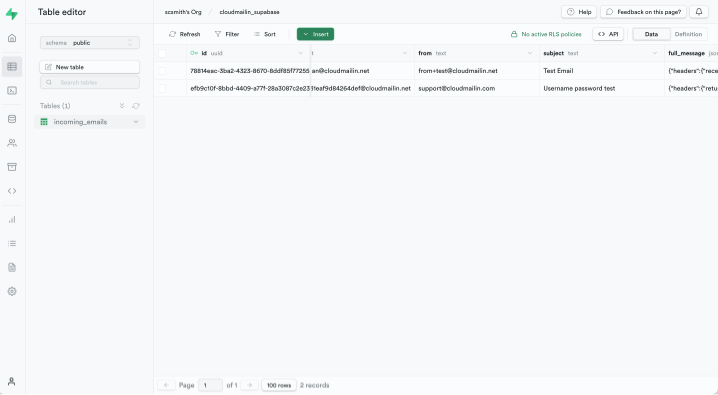 How to Receive Email with Supabase and Typescript - Cloudmailin